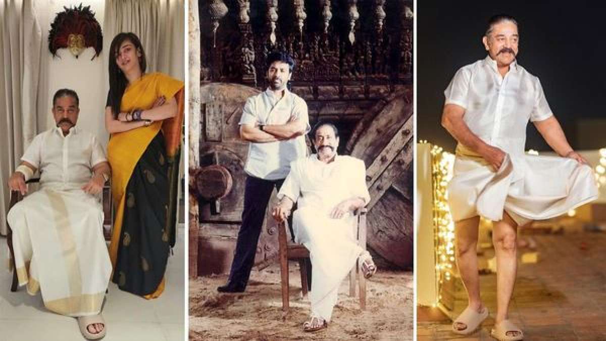 Ulaganayagan Kamal Haasan Recreates Thevar Magan Signature Pose With ...