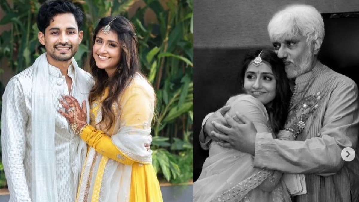 Vikram Bhatt Daughter Engagement Pics Krishna Bhatt Vedant Sarda ...