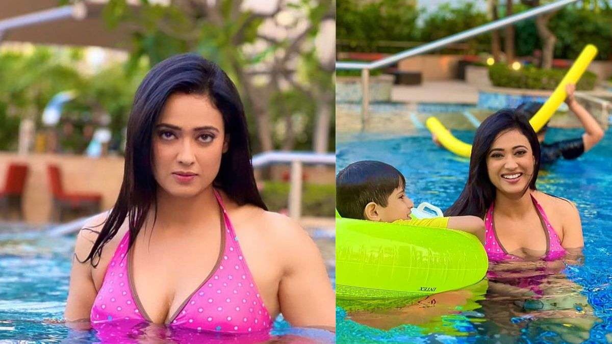 Shweta Tiwari Bikini Pics: Actress Sizzles In Swimsuit, Chills With Son In Pool, Fans React Call ...