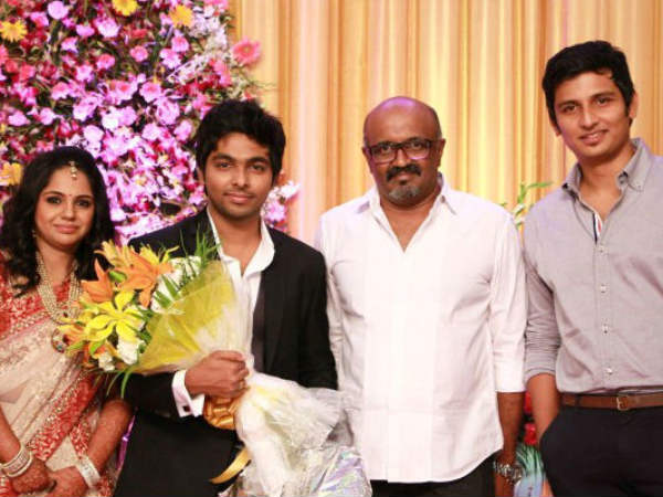 Wedding Reception Photos | GV Prakash | Saindhavi - Filmibeat