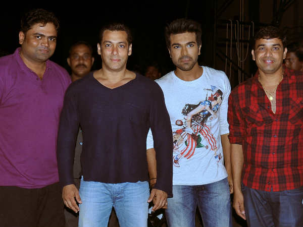 Salman Khan Meet | Ram Charan Teja | Yevadu Shooting Set | Dil Raju ...