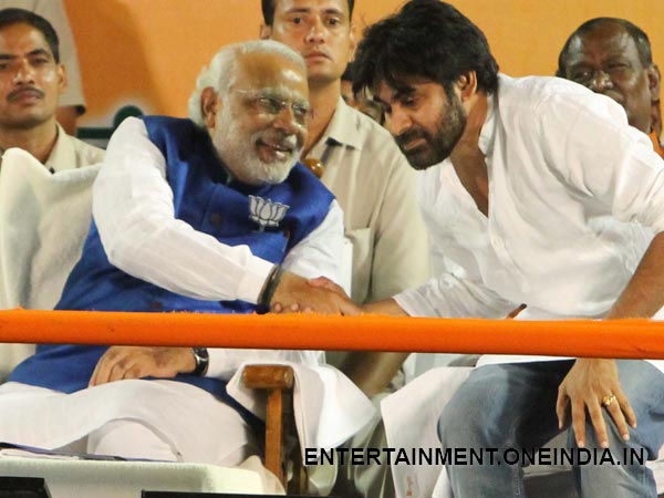 Pictures: Pawan Kalyan With Narendra Modi, Chandrababu Naidu - Filmibeat
