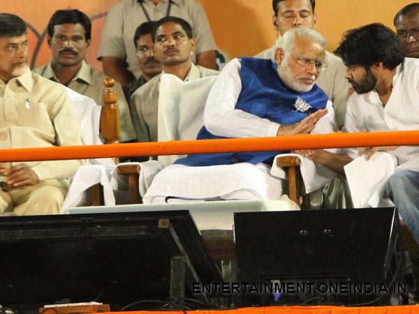 Pictures: Pawan Kalyan With Narendra Modi, Chandrababu Naidu - Filmibeat