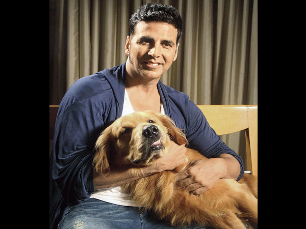 Akshay Kumar With His Dog