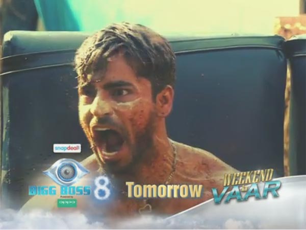 Bigg Boss 8 Latest Task Bigg Boss 8 Karishma Tanna Apply Chilli