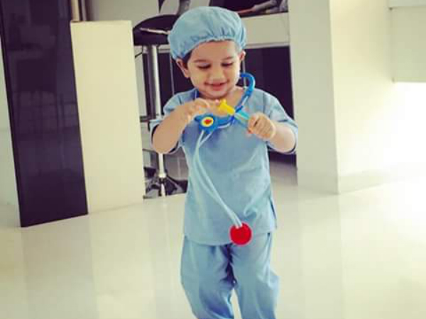 ADORABLE PICS! Allu Arjun Celebrates Halloween With Son Allu Ayaan ...