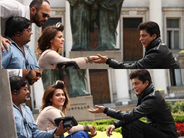 New Unseen Pics Of Shahrukh Khan Kajol Practise Romatic Scene On The ...