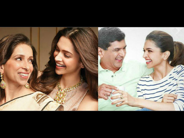 See Deepika Padukone Heart Touching Pictures With Her Parents - Filmibeat