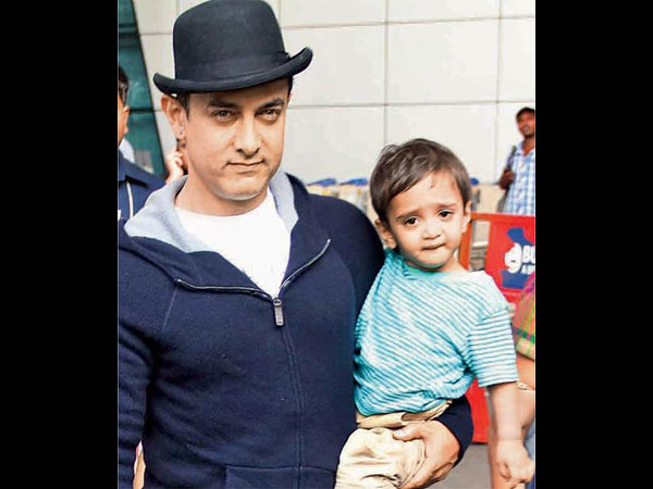 Aamir Khan Latest Pics With Son Azad Rao, Aamir Khan Azad Cute Pictures ...