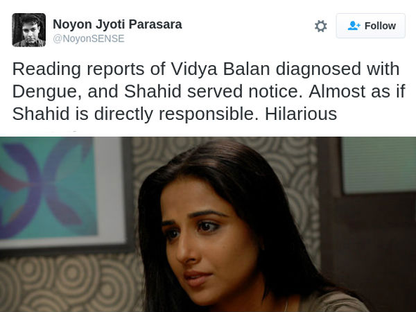 Vidya Balan Trolled For Dengue, Vidya Balan Dengue Trolls, Vidya Balan ...
