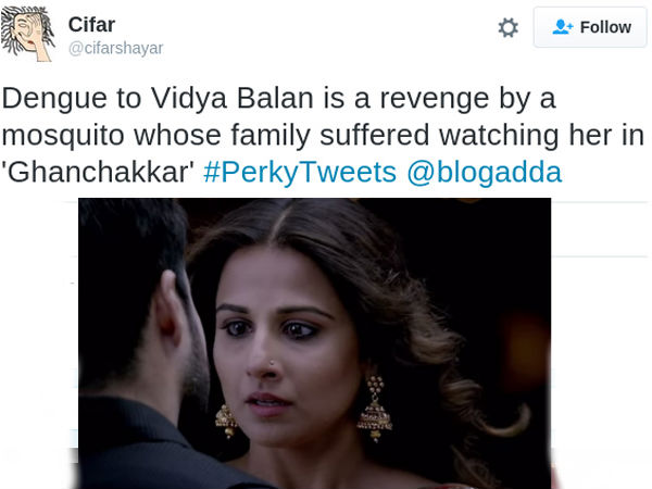 Vidya Balan Trolled For Dengue, Vidya Balan Dengue Trolls, Vidya Balan ...