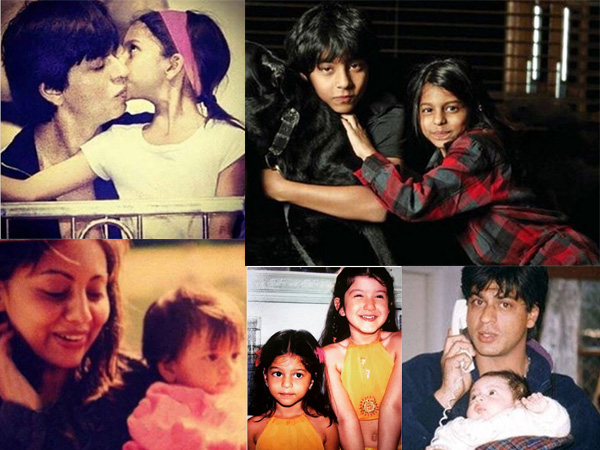 Shahrukh Khan Children Aryan Suhana Childhood Pictures, Aryan Khan Suhana Khan Unseen Pictures ...