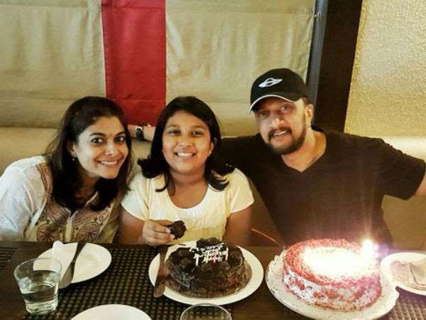 Kichcha Sudeep's Daughter Makes Him Proud - Filmibeat