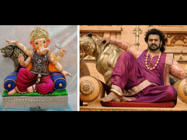 Ganesha Gets Makeover Of Baahubali Prabhas, Baahubali Prabhas Ganesh ...