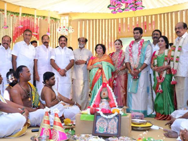 Soundarya Rajinikanth Wedding Photos, Soundarya Rajinikanth Ties The ...