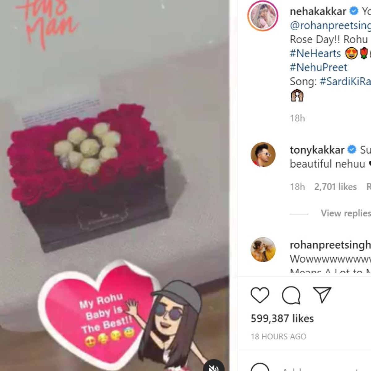 Neha Kakkar Gets A Special Gift From Rohanpreet Singh On Rose Day ...