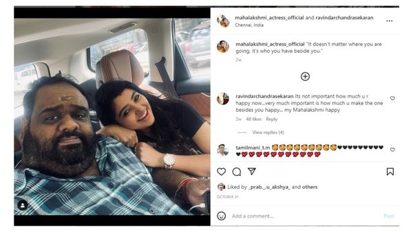 Actress Mahalakshmi Pregnant With Ravindar Chandrasekhar's First Child ...