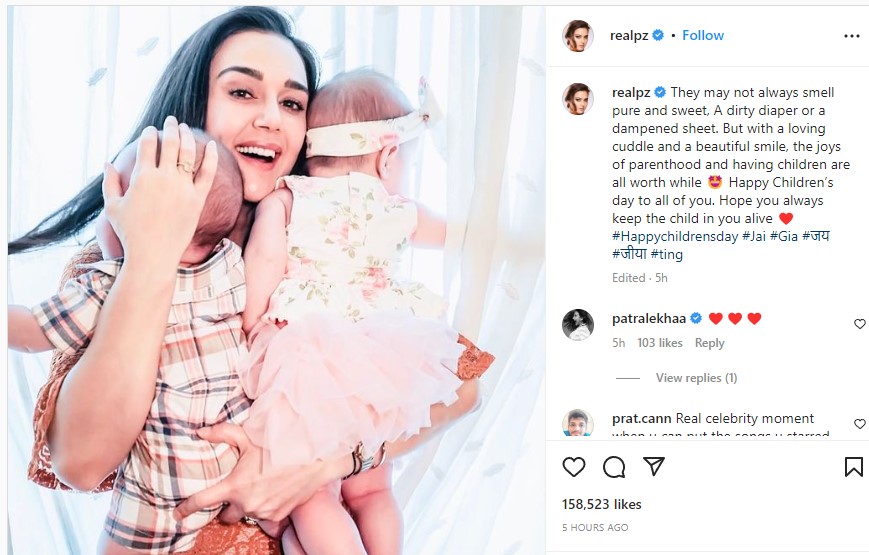 Preity Zinta Celebrates Children’s Day With A ‘Loving Cuddle And A ...