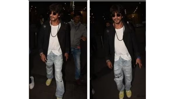Shah Rukh Khan Slays The Airport Look In White Tee & Blue Jeans As He ...