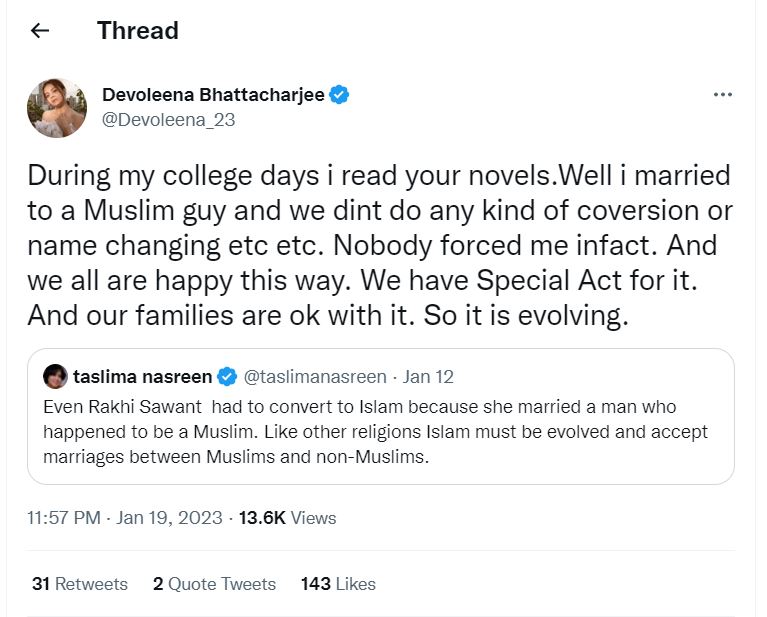 Devoleena Bhattacharjee On Rakhi Sawant Accepting Islam After Marriage ...