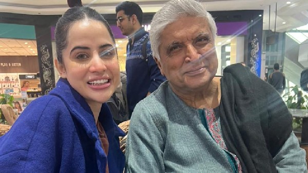 Urfi Javed Poses With Javed Akhtar Grandfather Viral Pic - Filmibeat