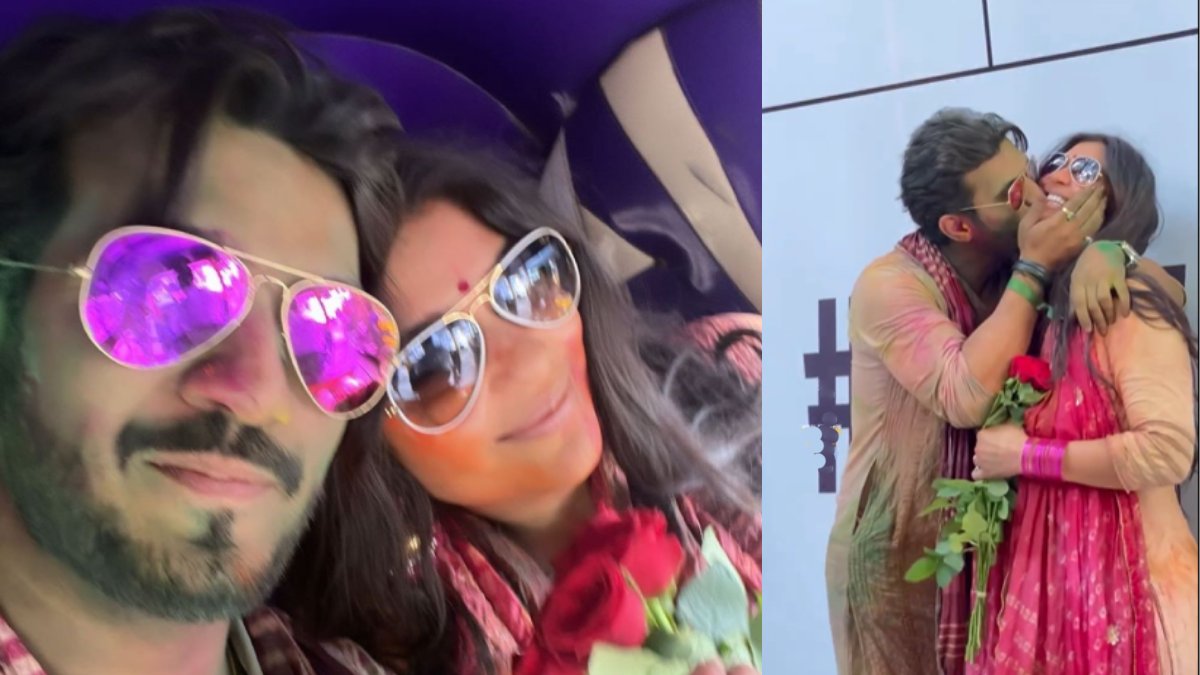 Arjun Bijlani Kisses Wife Neha Swami Holi 2023 Viral Video Reaction ...