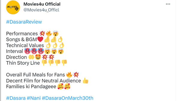 Dasara Twitter Review: Check Out Some Tweets About Nani's Action-Packed ...