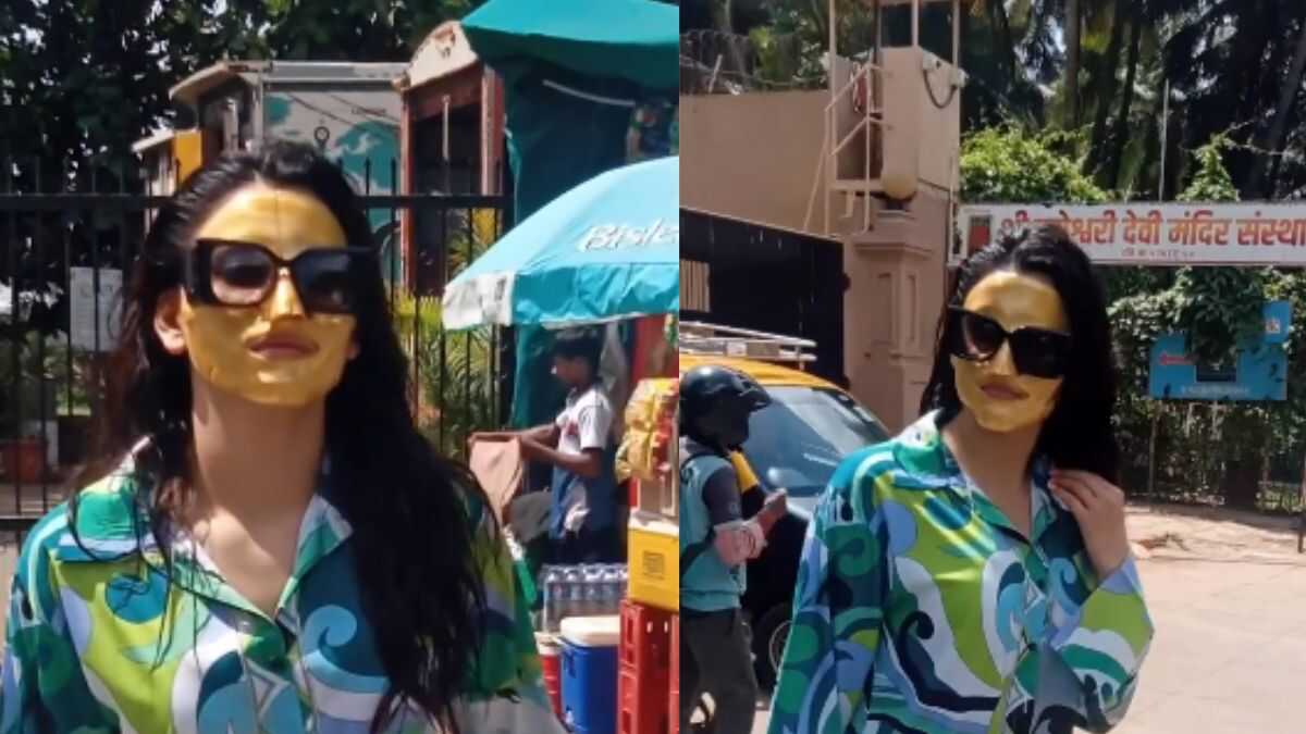 WHAT! Urvashi Rautela Spotted With 24K Real Gold Face Mask In Colourful ...
