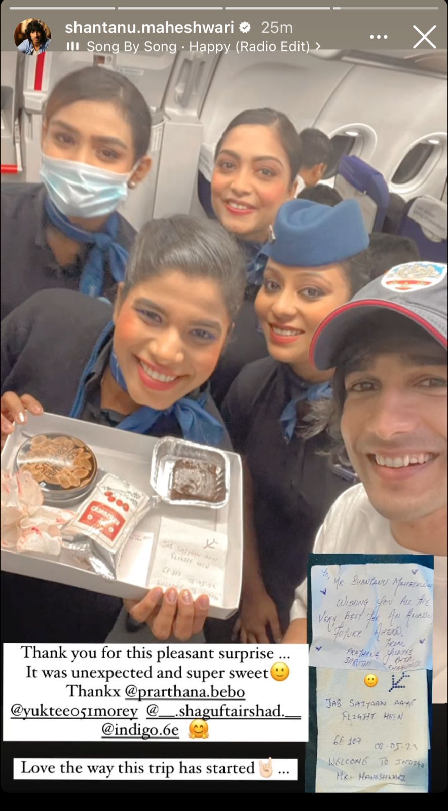 Shantanu Maheshwari Gets A Special Surprise From Airline Crew Post Gangubai Kathiawadi’s ...