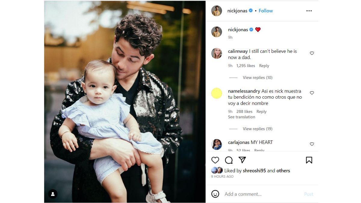 Nick Jonas Cute Pic With Daughter Malti Marie Causes Meltdown On ...