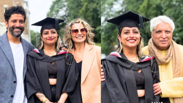 Proud Father Farhan Akhtar Celebrates Daughter's Graduation With Ex ...