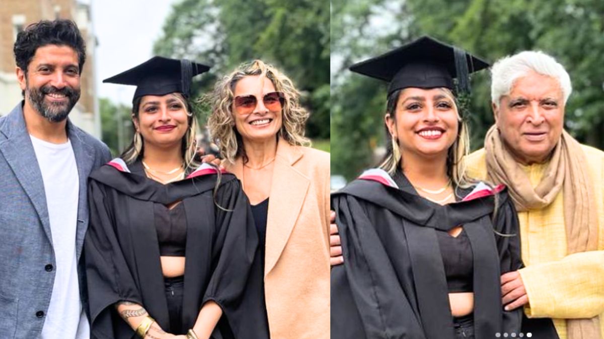 Proud Father Farhan Akhtar Celebrates Daughter's Graduation With Ex ...