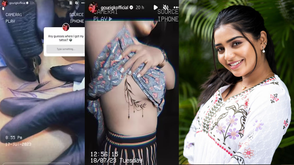 Gouri G Kishan Tattoo | Gouri G Kishan Rib Tattoo Pics | 96 Actress Gouri Kishan Tattoo - Filmibeat