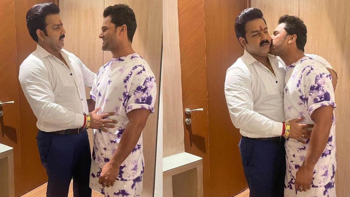 Khesari Lal Yadav Hugs Rival Pawan Singh SPECIAL Reaction Viral Video ...