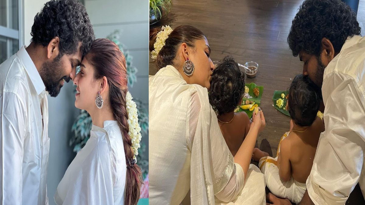 Nayanthara & Vignesh Shivan Celebrate First Onam With Twin Boys Uyir ...