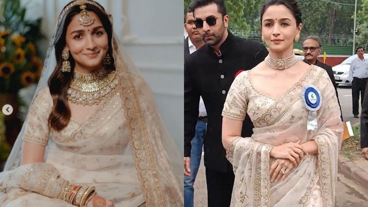 Alia Bhatt Re-Wears Her Sabyasachi Wedding Saree For 69th National Film ...