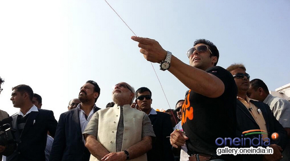 Salman Khan joins Narendra Modi for kite flying festival Photos - FilmiBeat