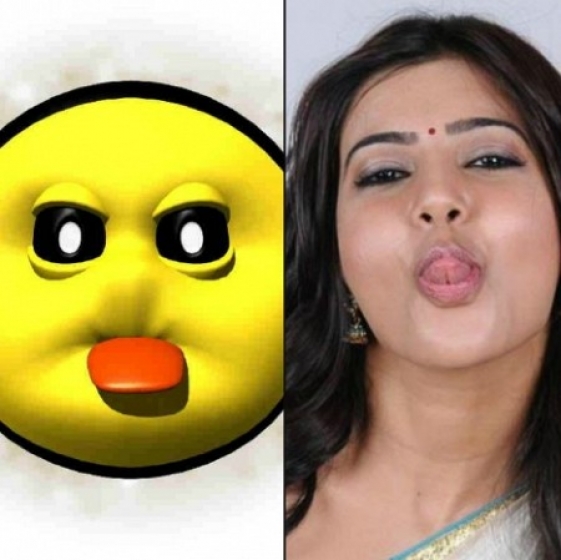 Actresses And Funny Smiley Emoticons Photos - FilmiBeat