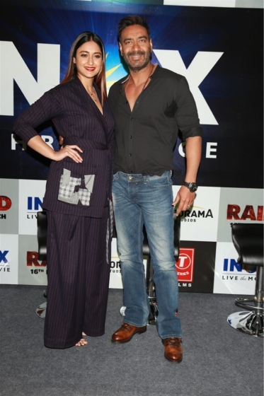 Ajay Devgan And Ileana D Cruz Promotes Raid In New Delhi Photos - FilmiBeat