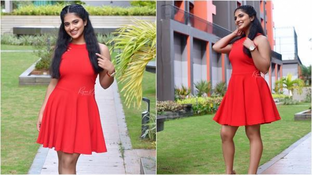Actress Nayanthara Chakravarthy Latest Glamorous Pics In Red Hot Frock ...