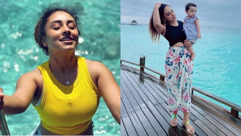Anchor-Actress Pearle Maaney and Famil Latest Stills From Maldives | ഈ ...
