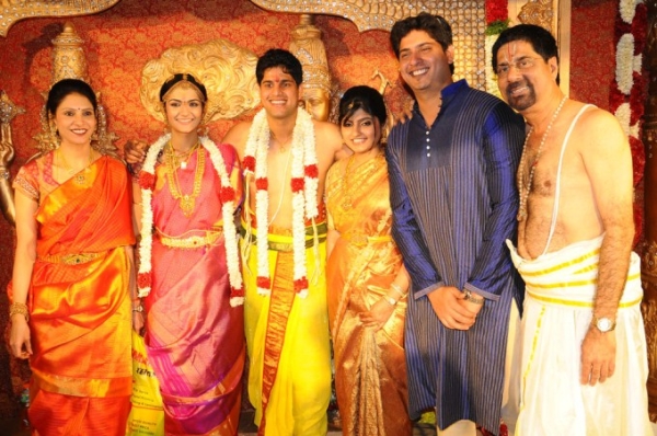 Cricketer Srikanth's Son Aniruddha Wedding Reception Photos - FilmiBeat
