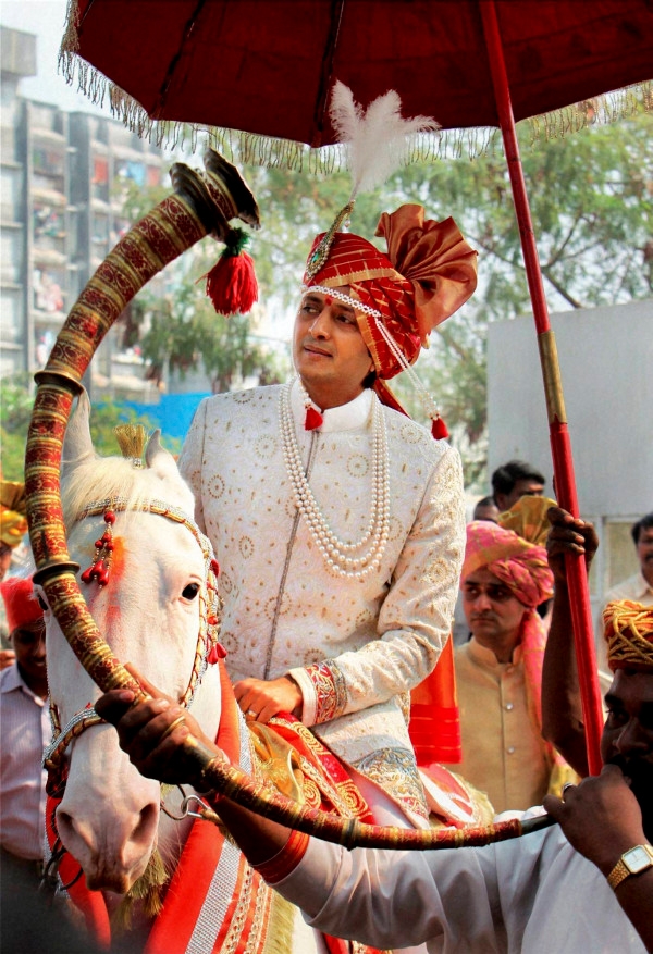 Ritesh Deshmukh and Genelia D'Souza Wedding Reception Photos - FilmiBeat