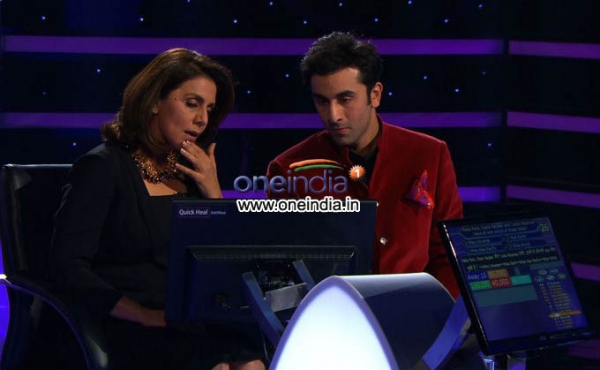 Besharam Movie Promotion on KBC Photos - FilmiBeat