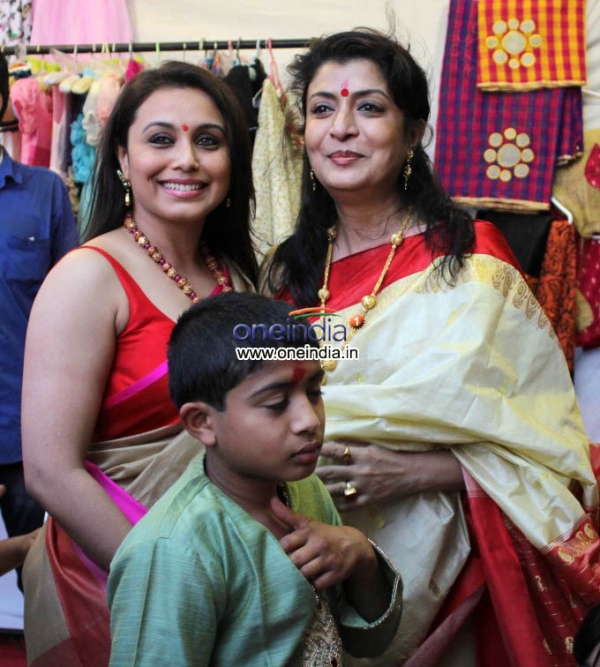 Rani Mukherjee Visit Durga Temple with her Family Photos - FilmiBeat