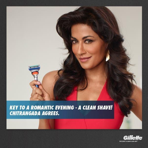 Neha Dhupia and Chitrangda Singh's print ads for Gillette Venus Razor ...