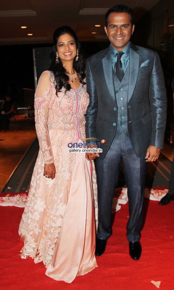 Siddharth Kannan and Neha Agarwal wedding reception Photos - FilmiBeat