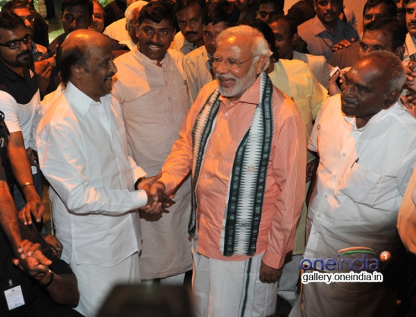 Narendra Modi meets Rajinikanth in Chennai Photos - FilmiBeat