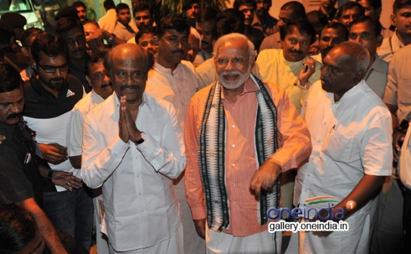 Narendra Modi meets Rajinikanth in Chennai Photos - FilmiBeat