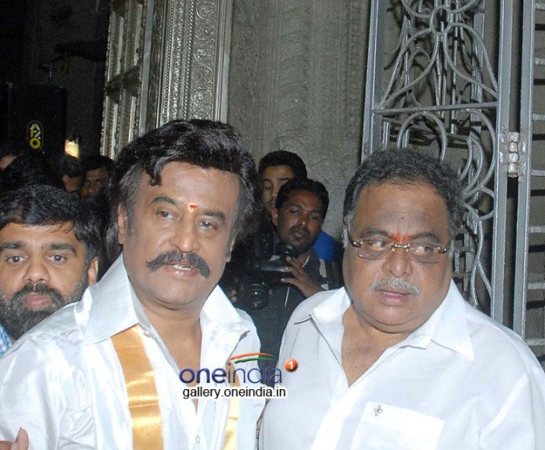 Super Star Rajinikanth at Lingaa Movie Pooja Stills Photos - FilmiBeat